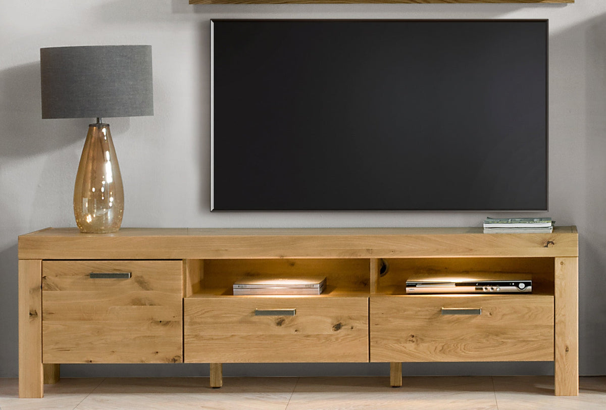 TV-Lowboard Eiche Massivholz 190cm Andria – Empinio24