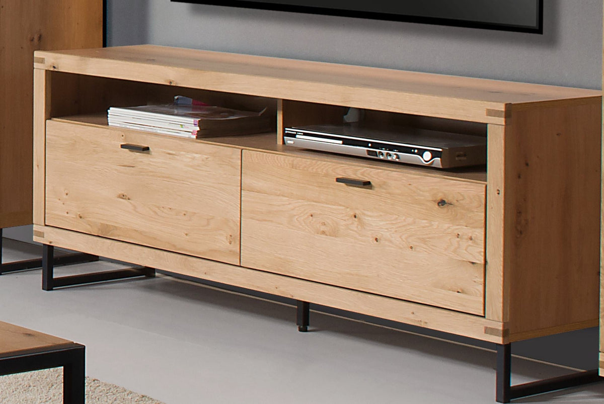 TV-Lowboard Eiche Massivholz 138cm Serra – Empinio24
